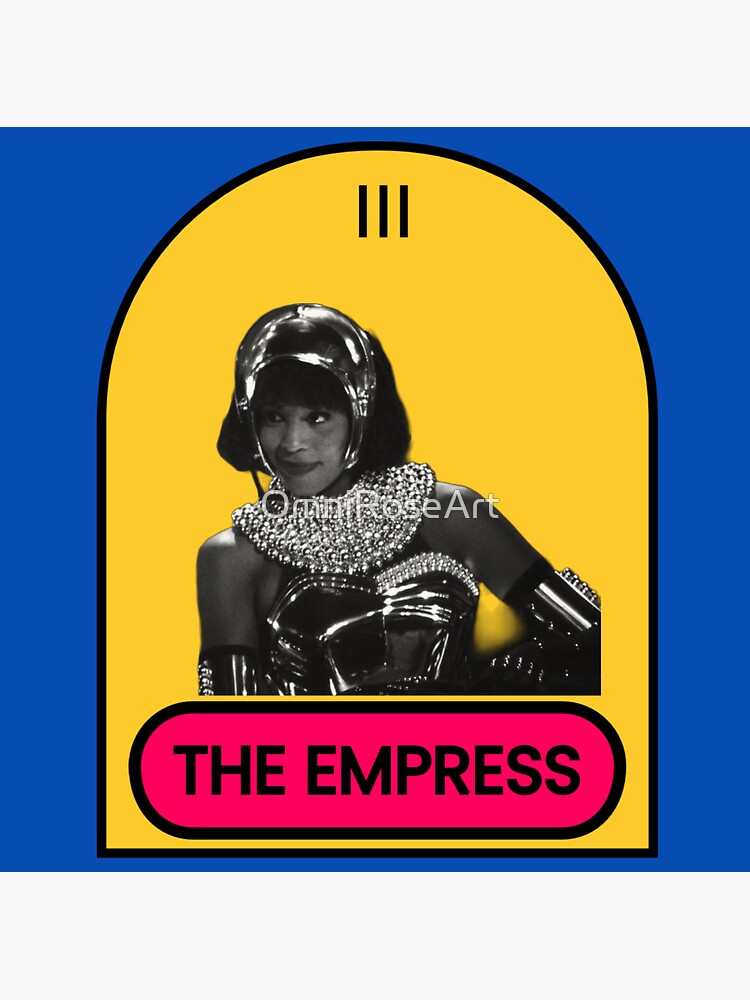 "Retro Celebrities Tarot Cards THE EMPRESS Whitney Houston" Sticker for ...