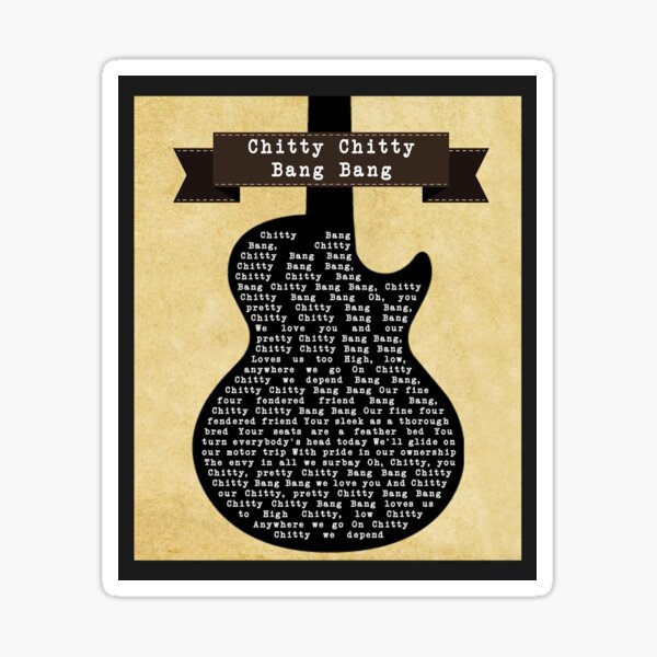 "Chitty Chitty Bang Bang Mounted Print" Sticker for Sale by ...