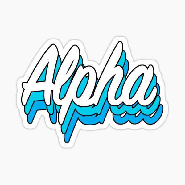 "Retro Alpha" Sticker for Sale by victoriasellars | Redbubble