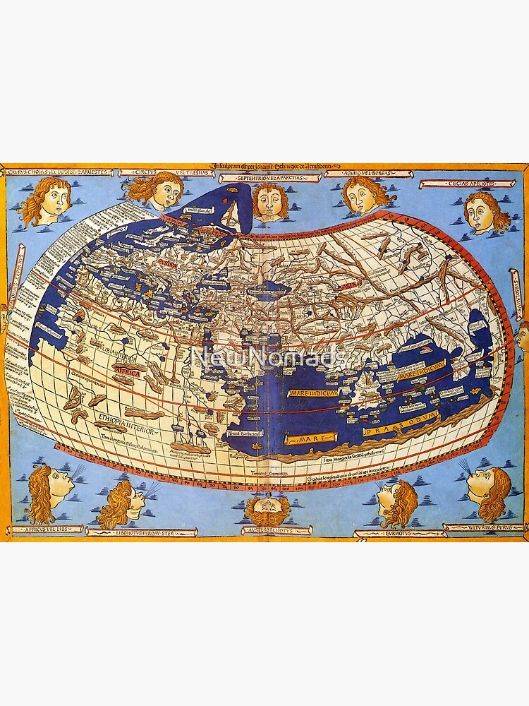 "Map of the world 1492 - Claudius Ptolemy: The World" Poster for Sale ...