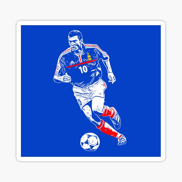 "Zinedine Zidane Euro 2000" Sticker for Sale by IrisAndSeb | Redbubble