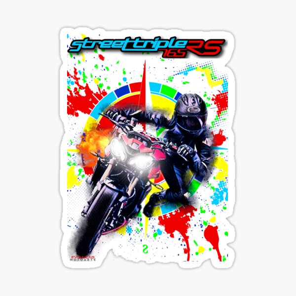 "Street Triple 765 RS " Sticker for Sale by Evomotoarte | Redbubble