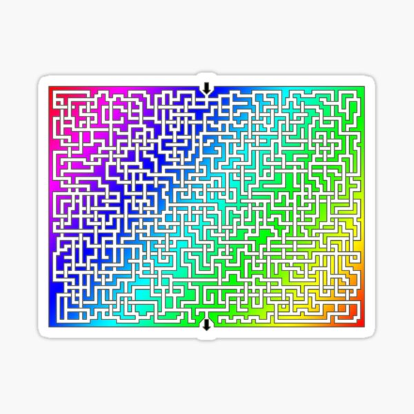 "Rainbow Colored Maze" Sticker by gorff | Redbubble