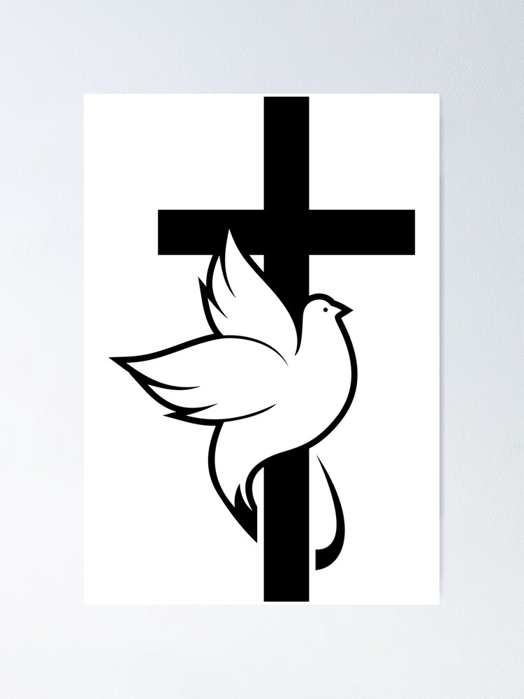 "Holy Spirit and Cross" Poster for Sale by THEARESTON | Redbubble