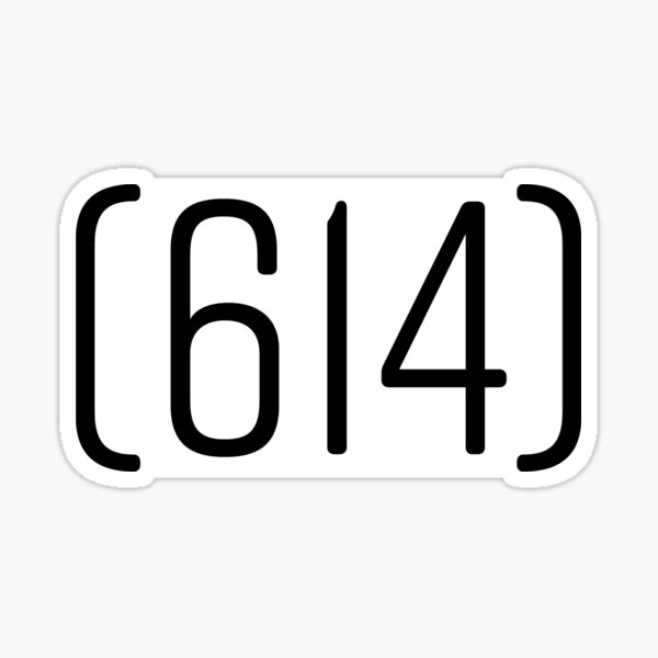 "614 Area Code" Sticker for Sale by kschutte35 | Redbubble