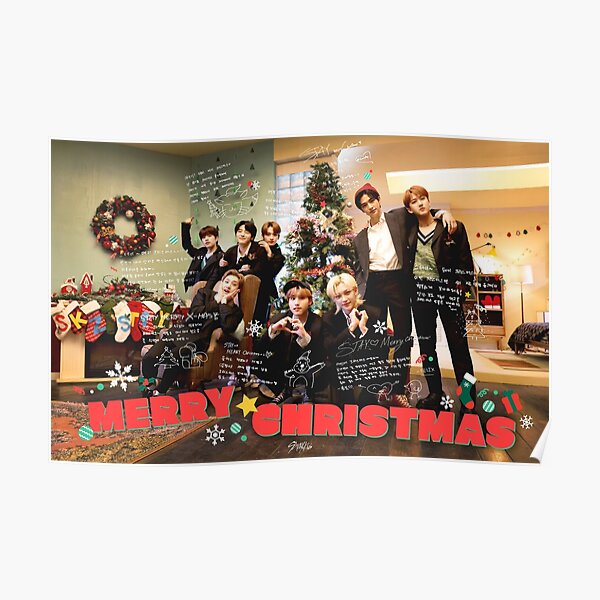 "Stray Kids SKZOO Merry Christmas XMAS KPOP tree snow korean kpop boy ...