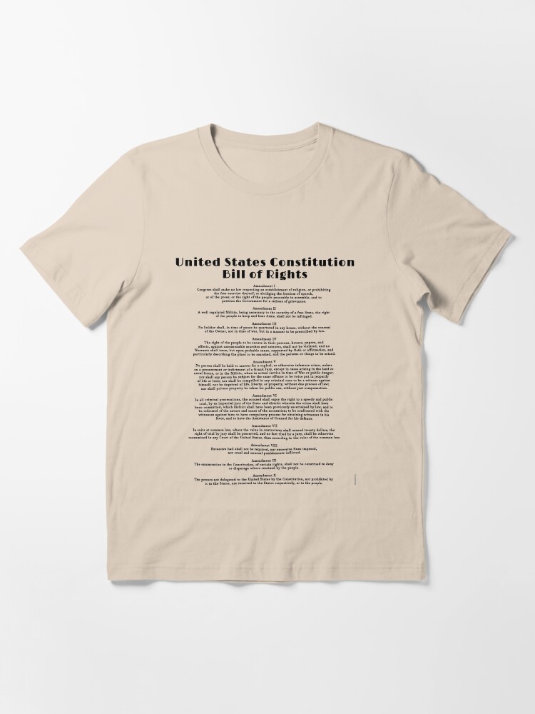 "Bill of Rights, US Constitution" T-shirt for Sale by LoveAndDefiance ...