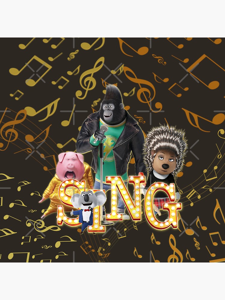 "Sing movie unique design " Sticker for Sale by Lckees | Redbubble
