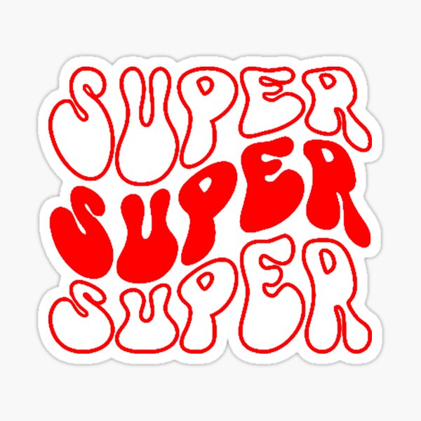 "Super Super Super SVG (Red)" Sticker for Sale by Summer-Winter | Redbubble