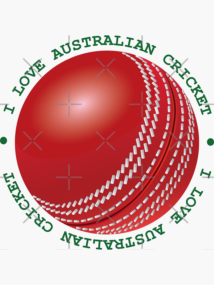 "I love Australian Cricket" Sticker for Sale by SaShaCreations | Redbubble
