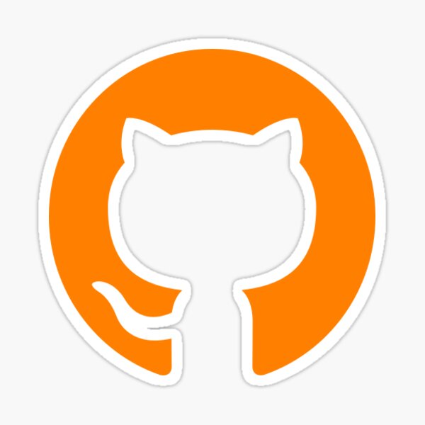 "git github orange logo sticker" Sticker for Sale by developerfriday ...