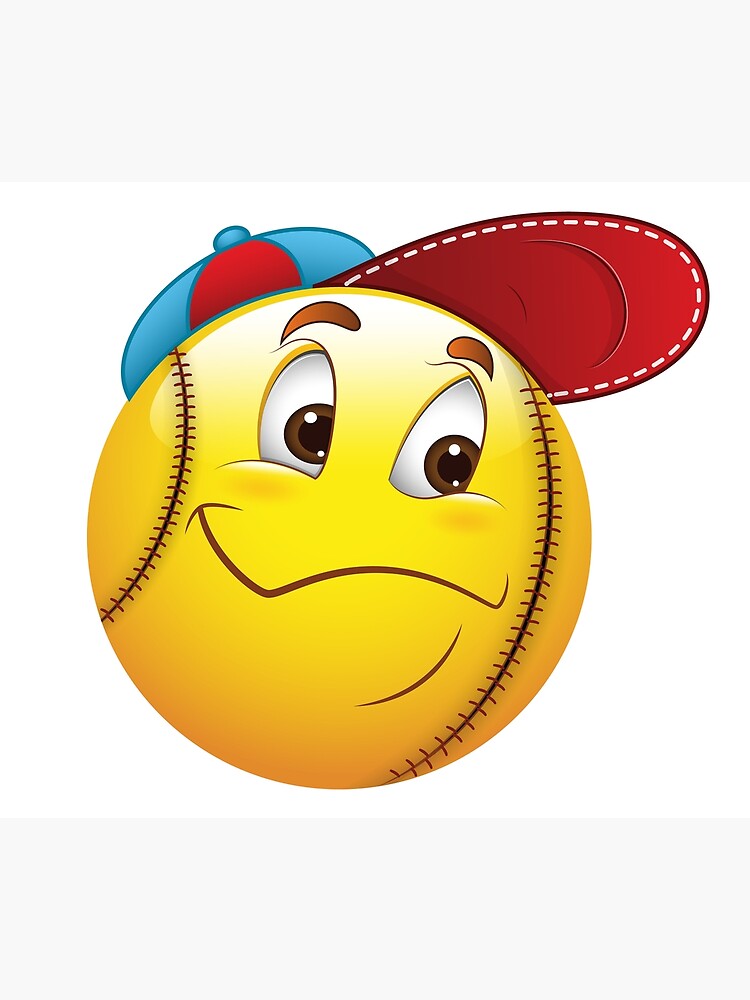 "Baseball Smiley Face Emoticon" Art Print for Sale by allovervintage ...