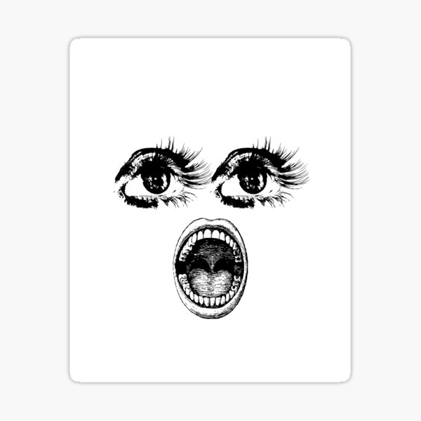 "Funny eyes nose face" Sticker for Sale by Create-n-sell | Redbubble