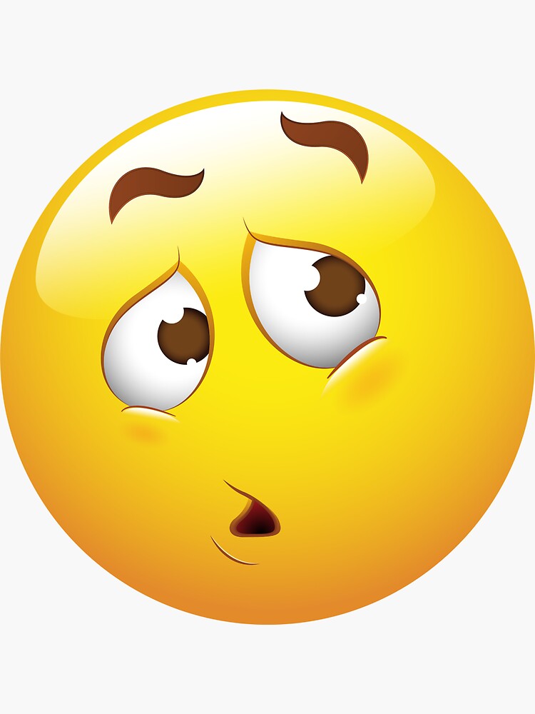 "Bashful Smiley Face Emoticon" Sticker by allovervintage | Redbubble