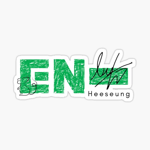 "ENHYPEN (logo+signature) (Heeseung)" Sticker for Sale by smallkore ...