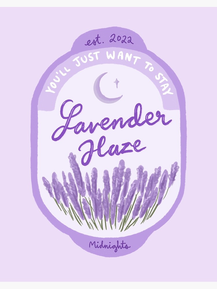 "Lavender Haze label sign drawing graphic design" Art Board Print for ...