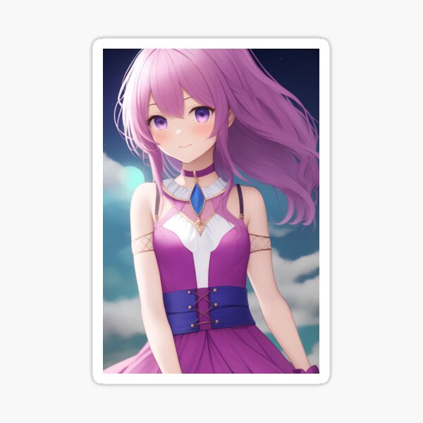"Manga Anime Girl 02" Sticker for Sale by ArtificialOtaku | Redbubble