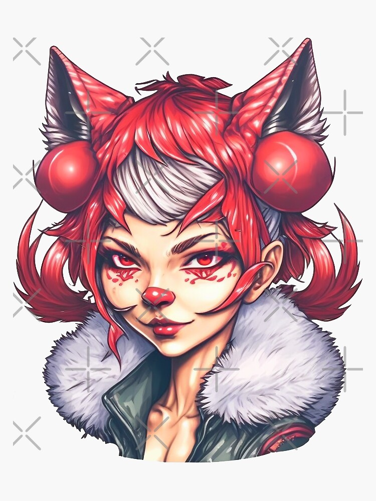 ""Freyja" - Fox-girl Anime Waifu " Sticker for Sale by Waifu-Stickers ...