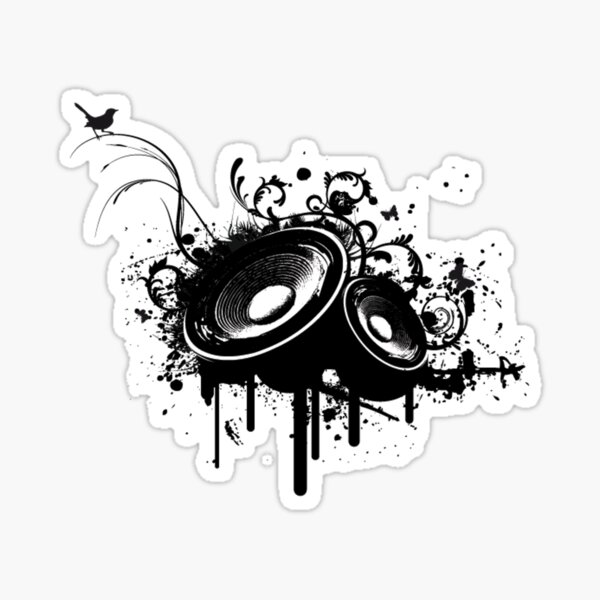 "Tattoo Loudspeaker Music " Sticker for Sale by Benn-IA | Redbubble