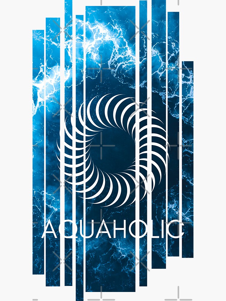 "Water Aquaholic" Sticker for Sale by IceSnake | Redbubble