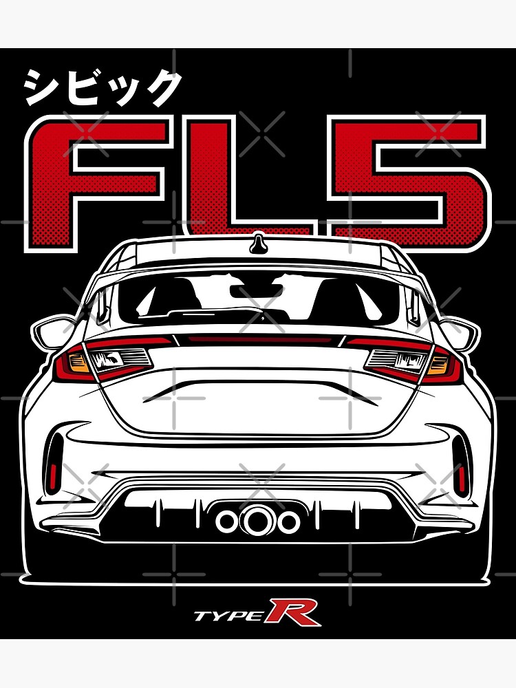 "Civic Type R FL5 White Print" Poster for Sale by idrdesign | Redbubble