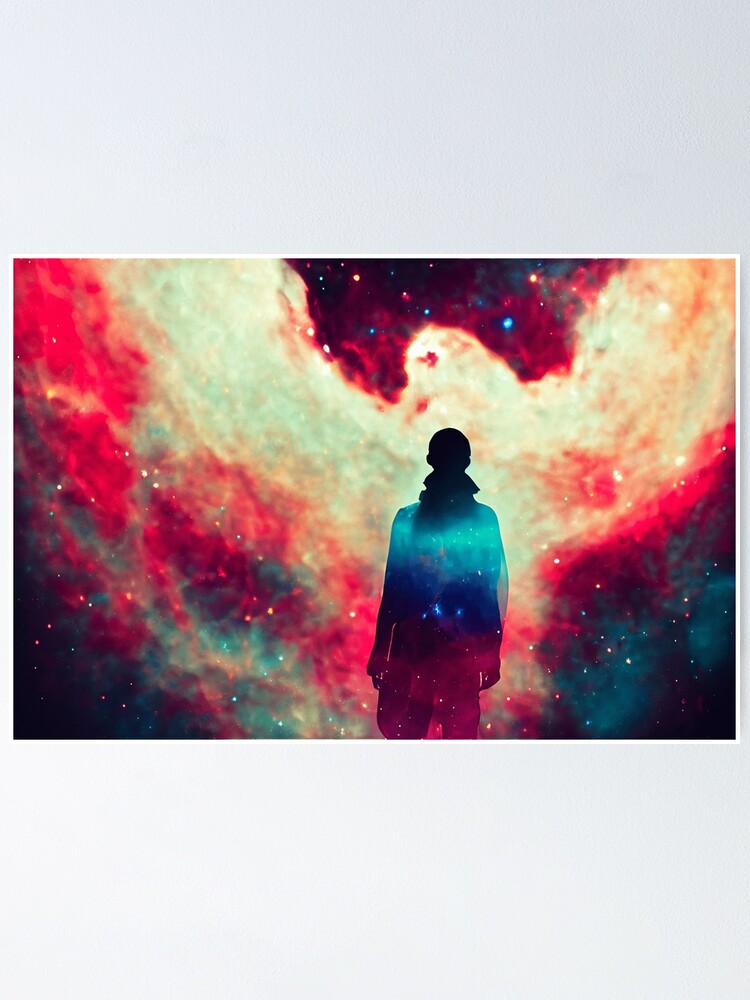 "Silhouette with Cosmic Explosion" Poster for Sale by PM-Artistic ...