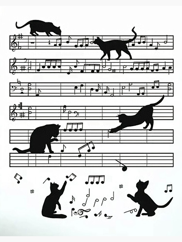 "Cat Kitty Playing Music Note" Sticker for Sale by CallMeLarry | Redbubble