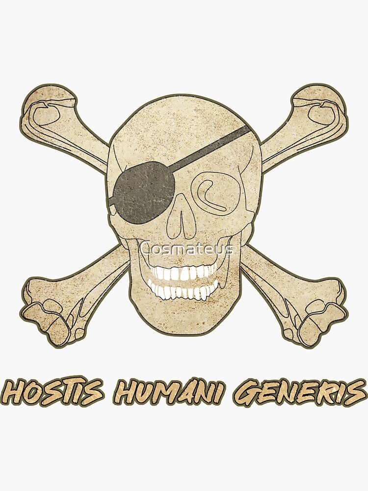 " hostis humani generis - pirates" Sticker for Sale by Cosmateus ...
