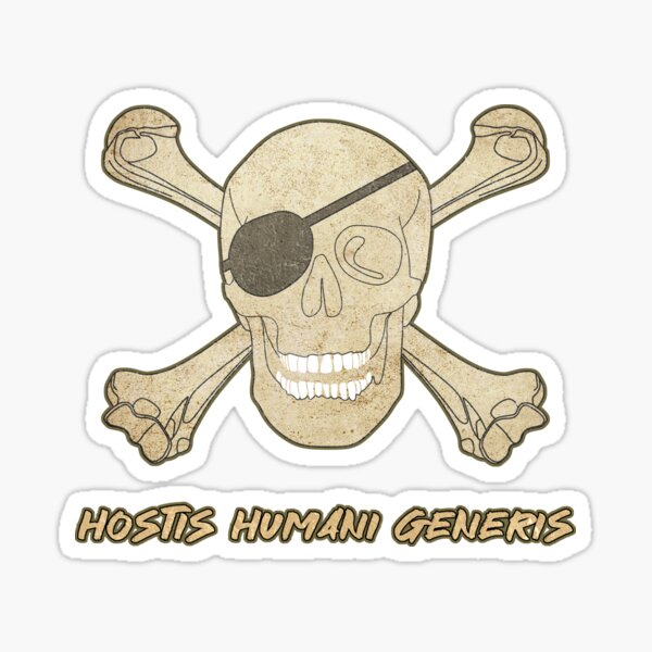 " hostis humani generis - pirates" Sticker for Sale by Cosmateus ...