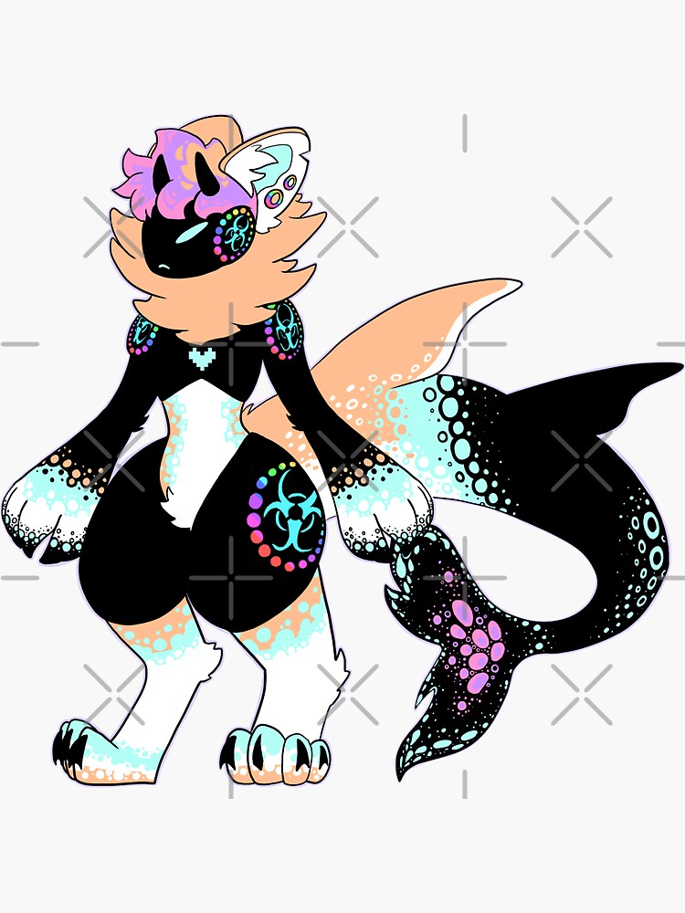 "protogen fursona plushmonster" Sticker for Sale by XPLUSHMONSTERX ...