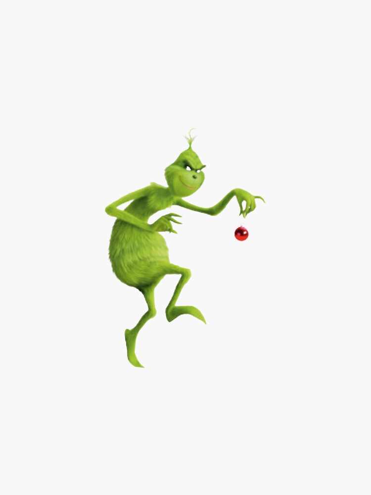 "Sneaky Grinch stealing Christmas sticker." Sticker for Sale by ...