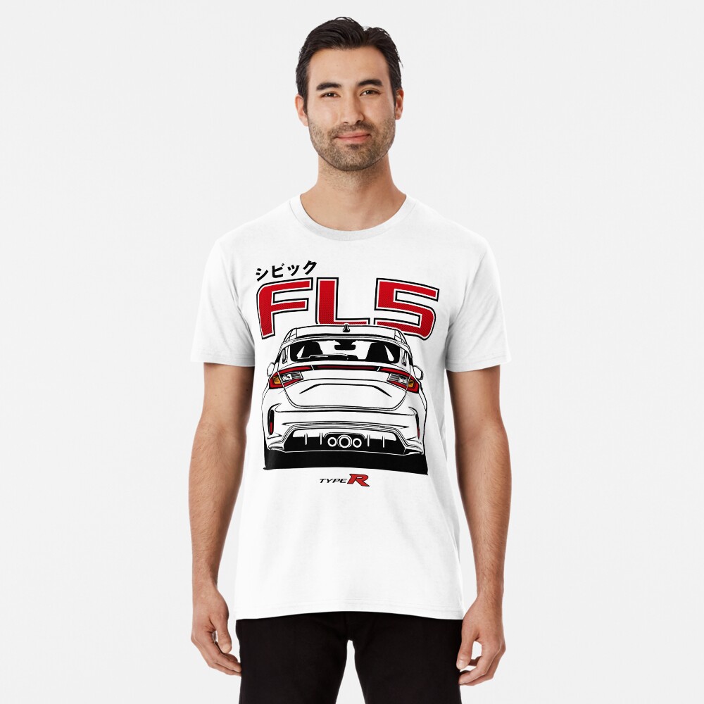 "Civic Type R FL5 Black Print" Sticker for Sale by idrdesign | Redbubble