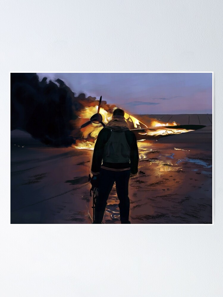 "plane crash art" Poster for Sale by wakitsarto | Redbubble