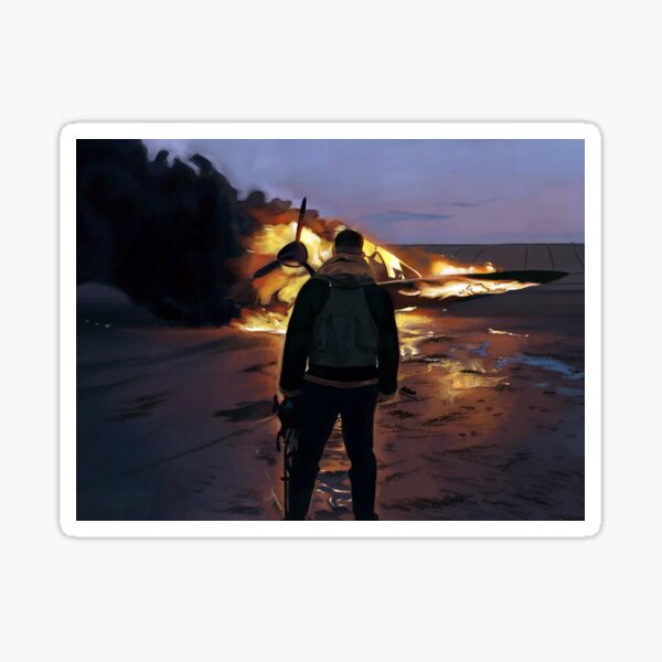 "plane crash art" Sticker for Sale by wakitsarto | Redbubble