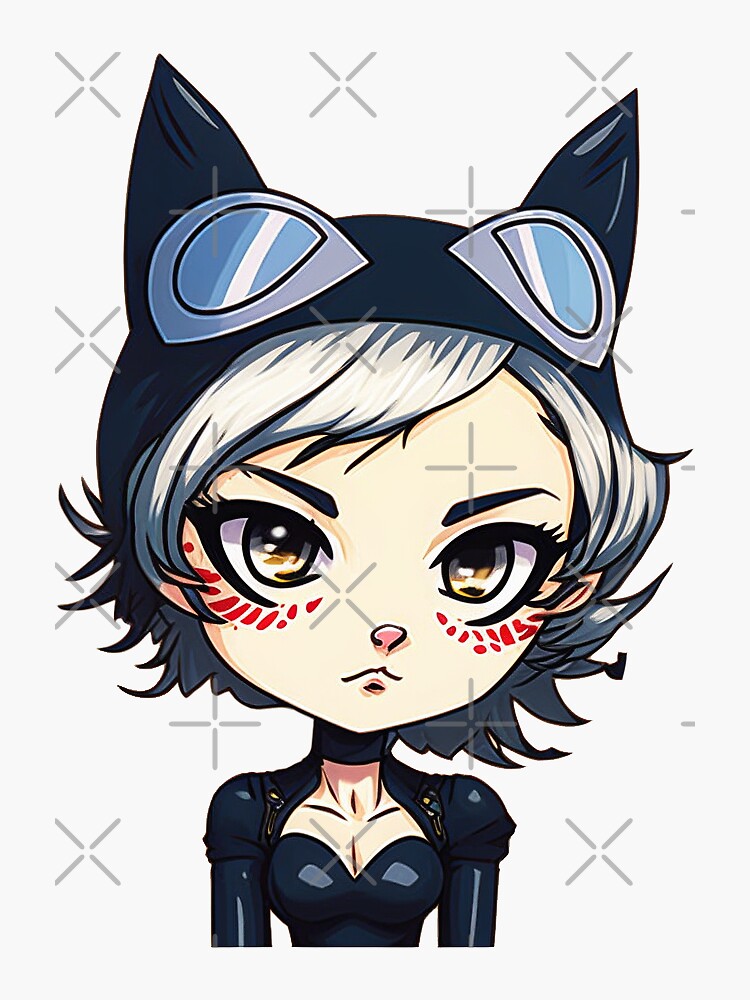 ""Berry" - Cat-girl Anime Waifu" Sticker for Sale by Waifu-Stickers ...