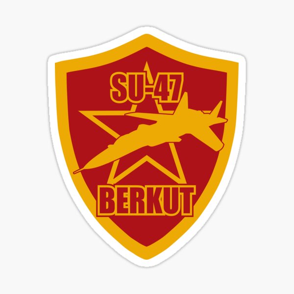 "Sukhoi SU-47" Sticker for Sale by StrongVlad | Redbubble