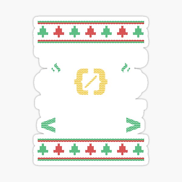 "Nerd Ugly Sweater Computer Science Student" Sticker for Sale by SNZLER ...