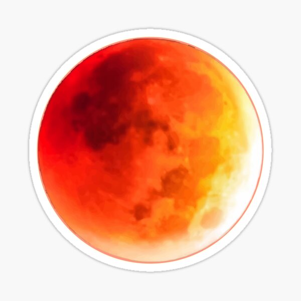 "Blood Moon" Sticker for Sale by hrithiksuvarna | Redbubble