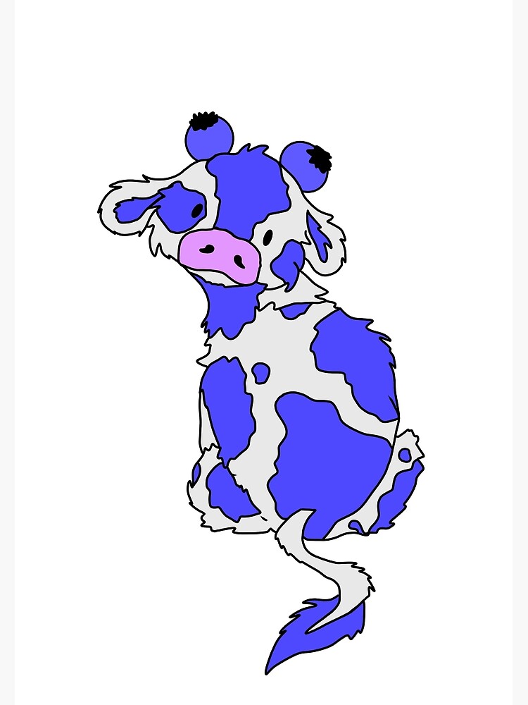 "Blueberry Cow " Poster for Sale by EmeraldBunni | Redbubble
