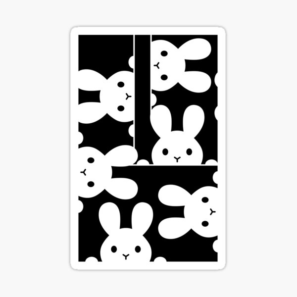 "Peeking Bunny " Sticker for Sale by munidle | Redbubble