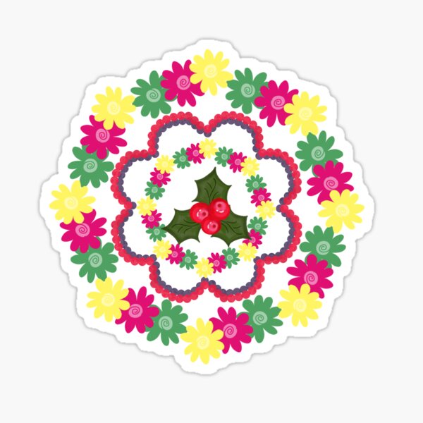 "Flower wheels of holly" Sticker for Sale by Yeahprim | Redbubble