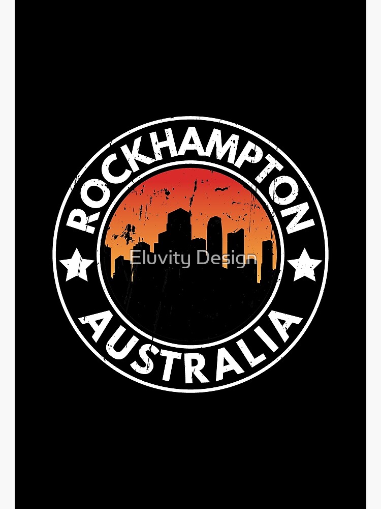 "Rockhampton Vintage Sunset, Rounded | City In Australia" Poster for ...