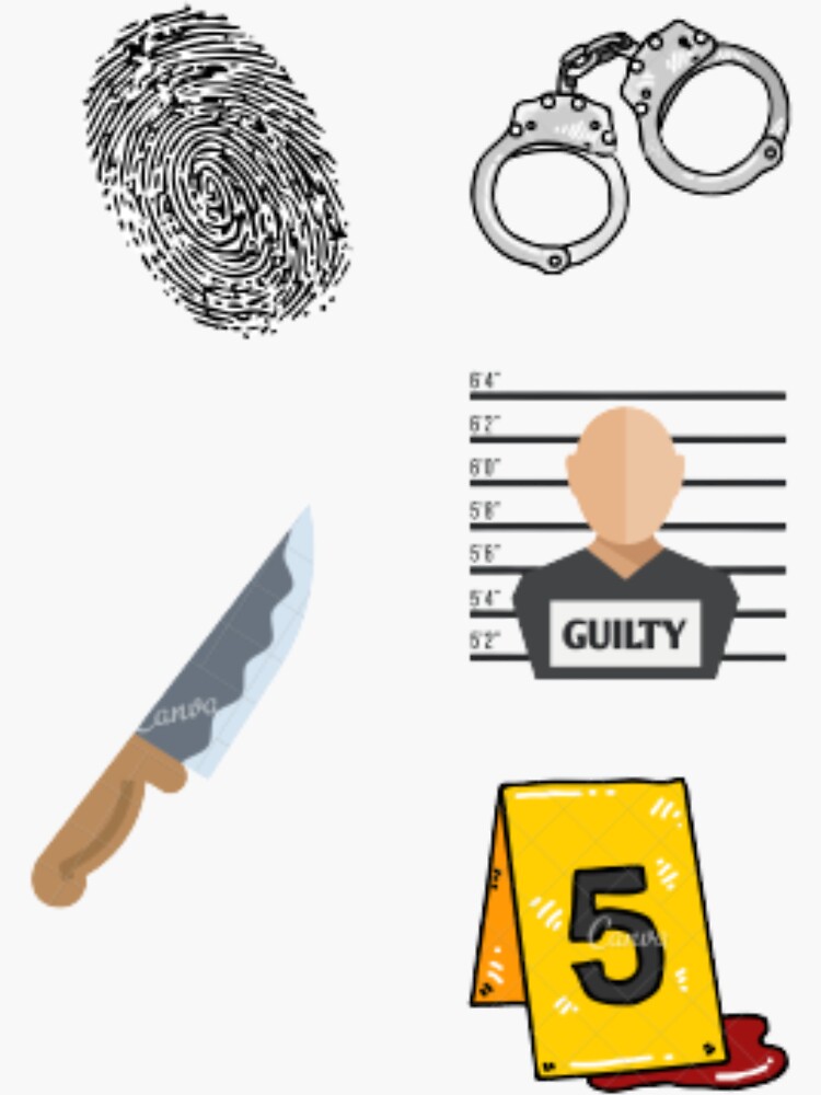 "True Crime Fan" Sticker for Sale by peterArt22 | Redbubble