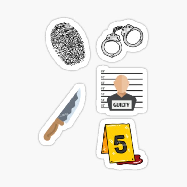 "True Crime Fan" Sticker for Sale by peterArt22 | Redbubble