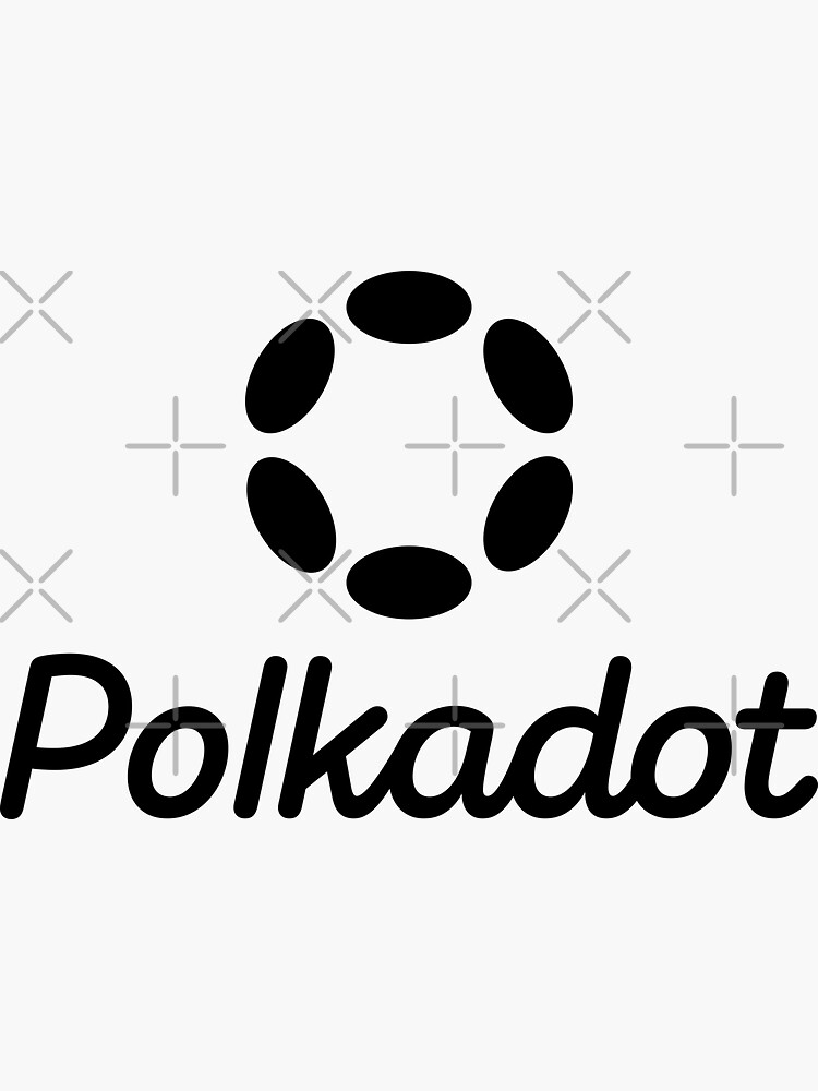 "Polkadot DOT Crypto Altcoin - Clean Vertical Black Logo with Black ...