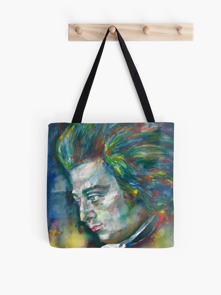 "WOLFGANG AMADEUS MOZART watercolor portrait.3" Tote Bag for Sale by ...