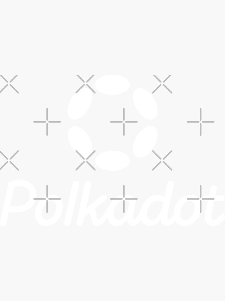 "Polkadot DOT Crypto Altcoin - Clean Vertical White Logo with White ...