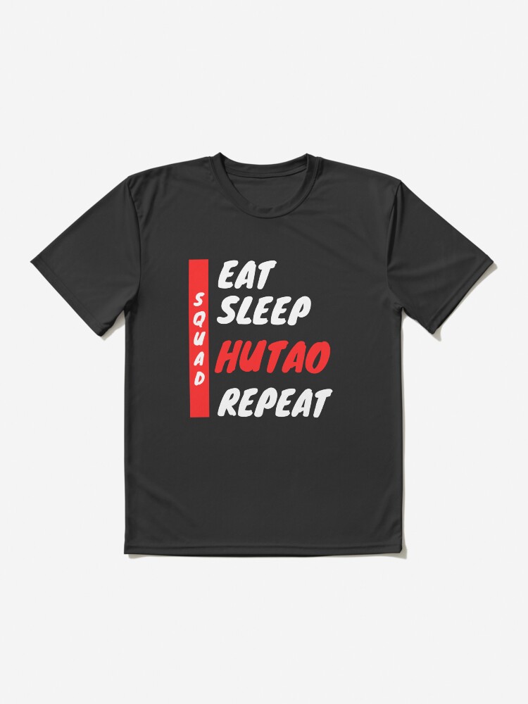 T-shirt respirant « Hu tao, Hu tao squad, Hu tao team, Eat sleep Hu tao ...