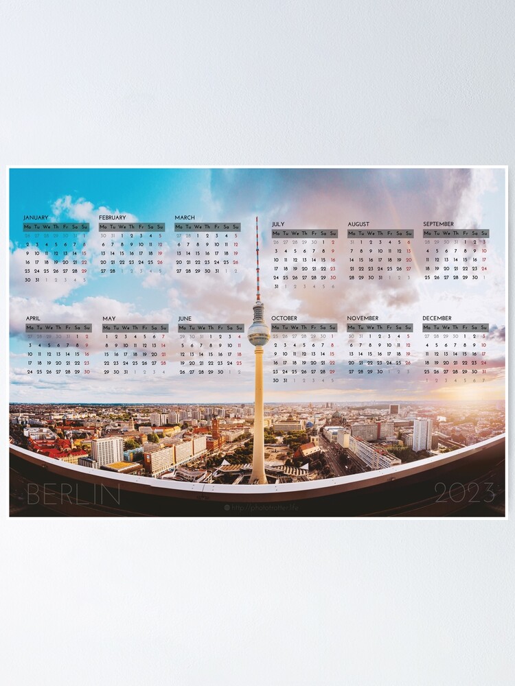 "Berlin Calendar 2023 (I)" Poster for Sale by zeeny79 | Redbubble