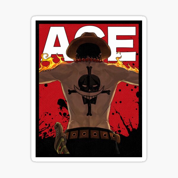 Portgas D Ace One Piece Red Comic Design V2 Sticker For Sale By Ikaxii Redbubble